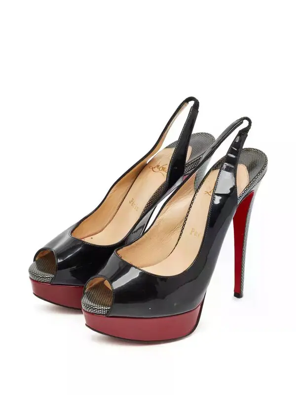 CHRISTIAN LOUBOUTIN Lady Peep Slingback Sandals