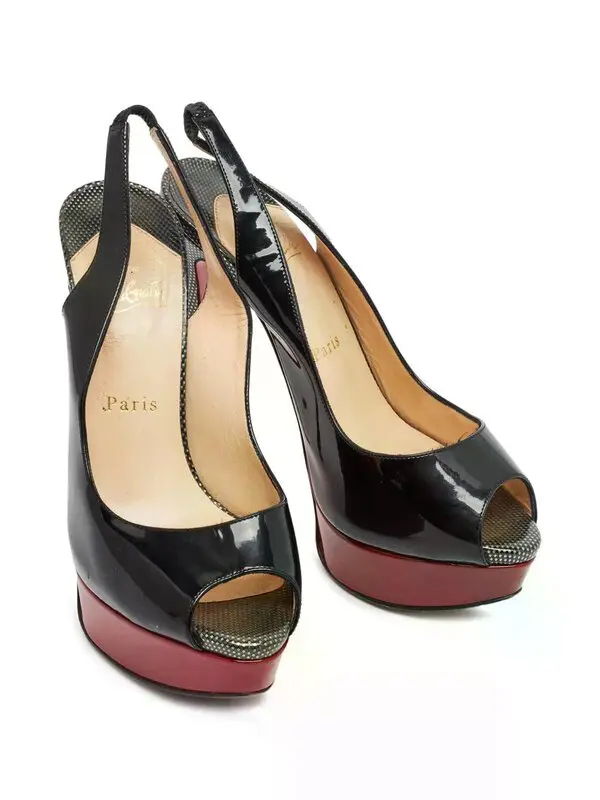 CHRISTIAN LOUBOUTIN Lady Peep Slingback Sandals