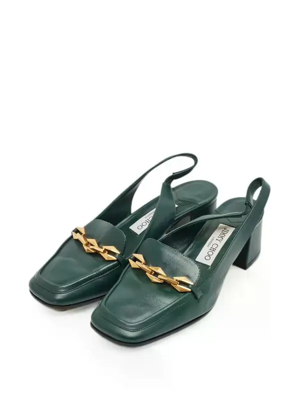 JIMMY CHOO Diamond Slingback Pumps - Green