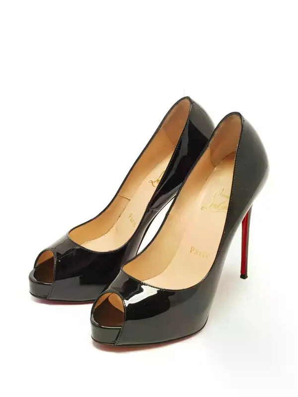 CHRISTIAN LOUBOUTIN Patent Leather Peep-toe Pumps