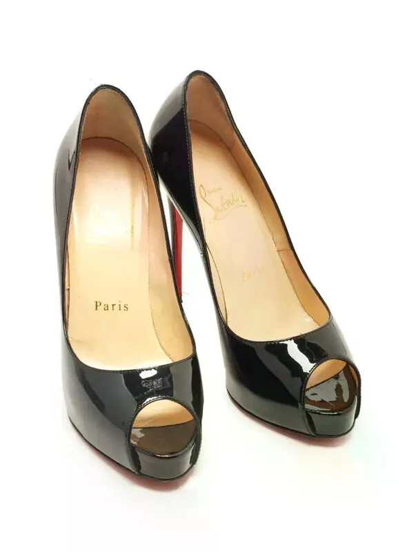 CHRISTIAN LOUBOUTIN Patent Leather Peep-toe Pumps