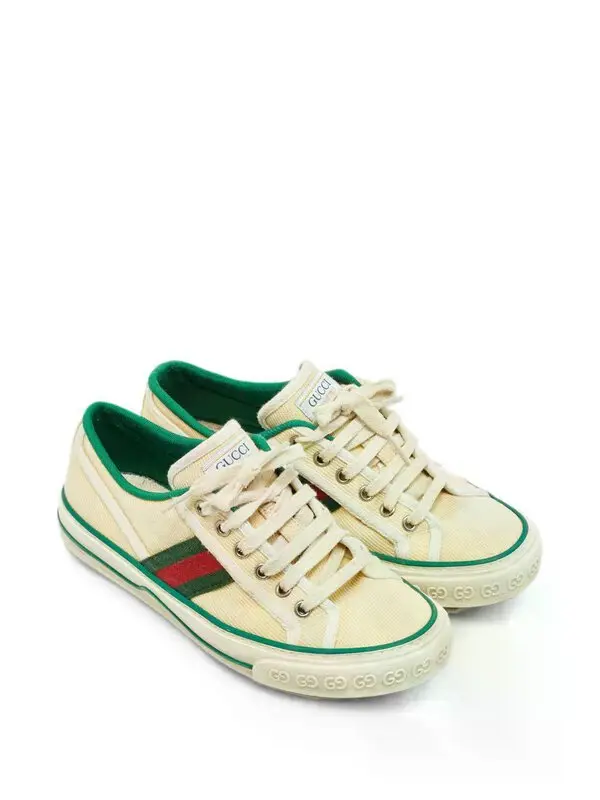 Gucci Tennis 1977 Web-stripe Low-top Sneakers - Neutrals