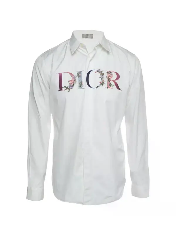 Dior Logo Embroidered Poplin Shirt