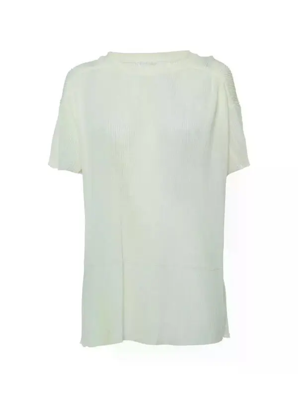 Chloé Ribbed-knit Short-sleeve Oversized T-shirt