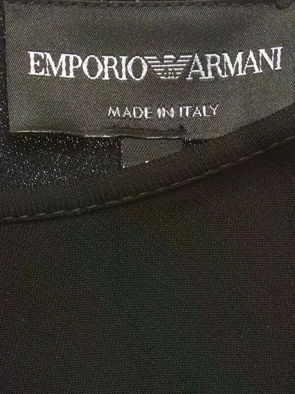 Emporio Armani Herringbone Lace-trim Midi Dress