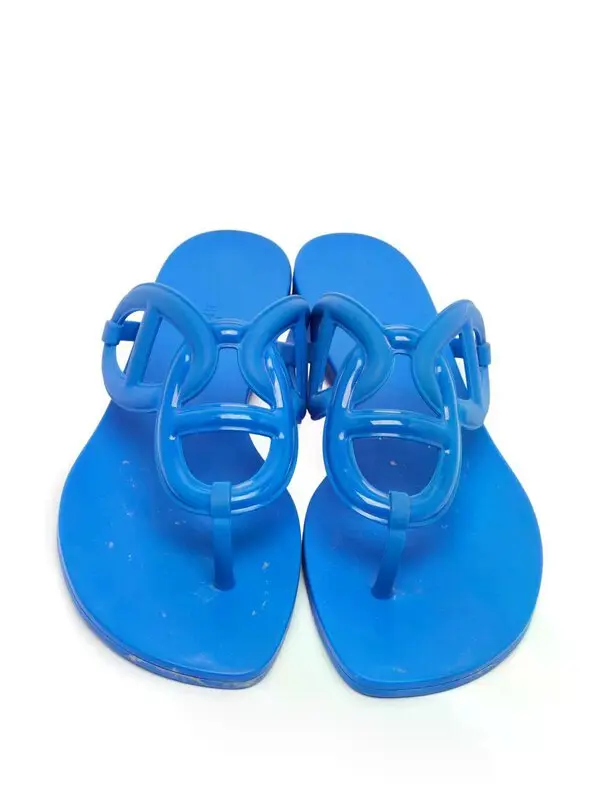 Hermès Egerie Chaine D'ancre Sandals - Blue