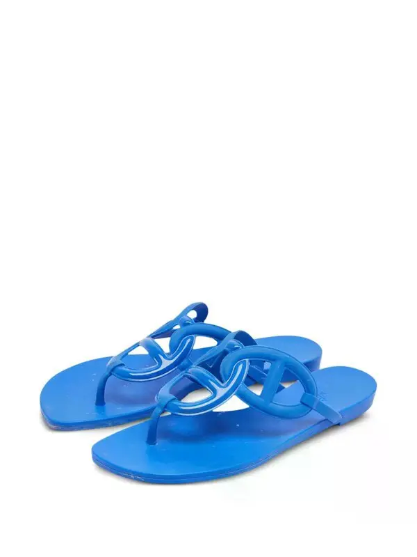 Hermès Egerie Chaine D'ancre Sandals - Blue