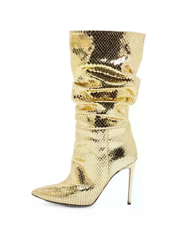 Paris Texas Python-embossed Mid-calf Boots