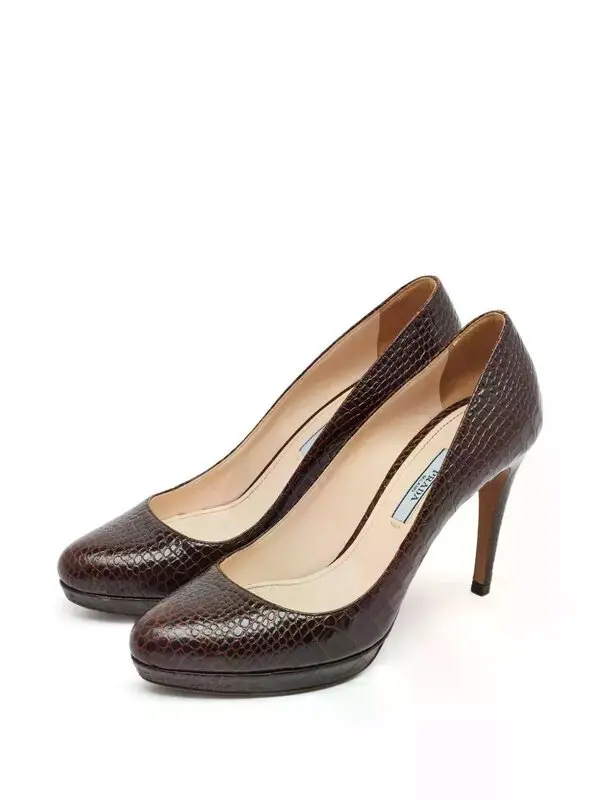 Prada Embossed Stiletto Pumps