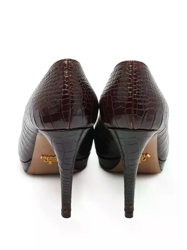 Prada Embossed Stiletto Pumps