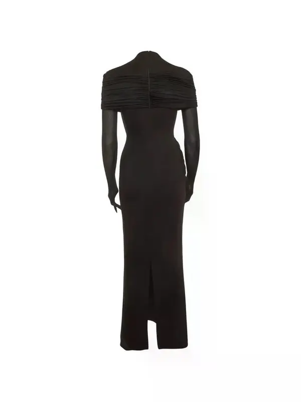 CHATS BY C.DAM Draped Jersey Maxi Dress