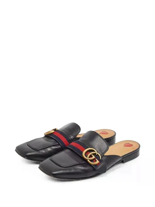Gucci Peyton Web Stripe Flat Mules