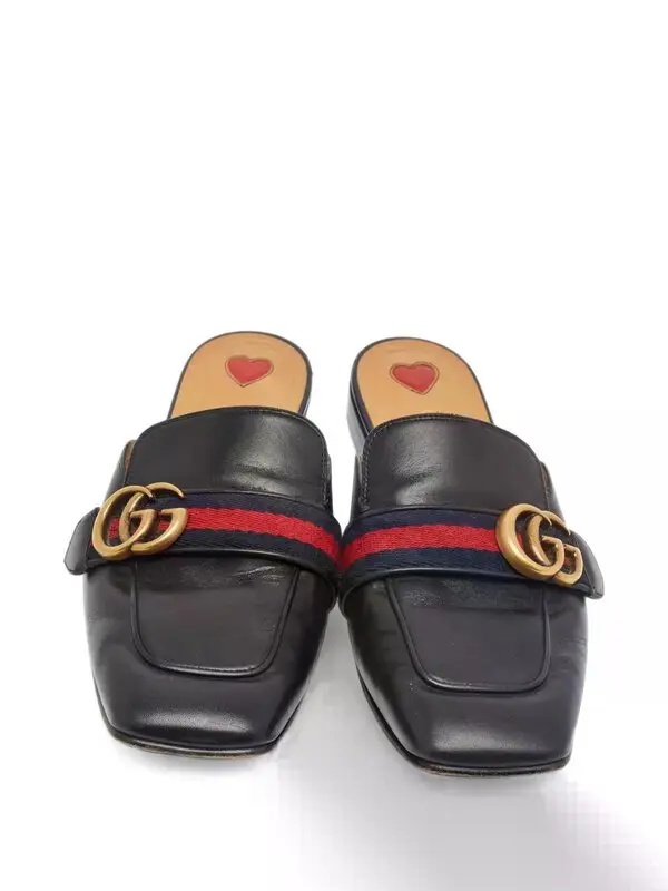 Gucci Peyton Web Stripe Flat Mules
