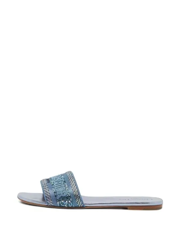 Dior Dway Crystal Embellished Slides