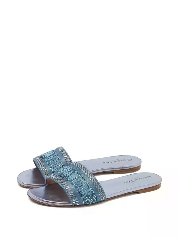 Dior Dway Crystal Embellished Slides
