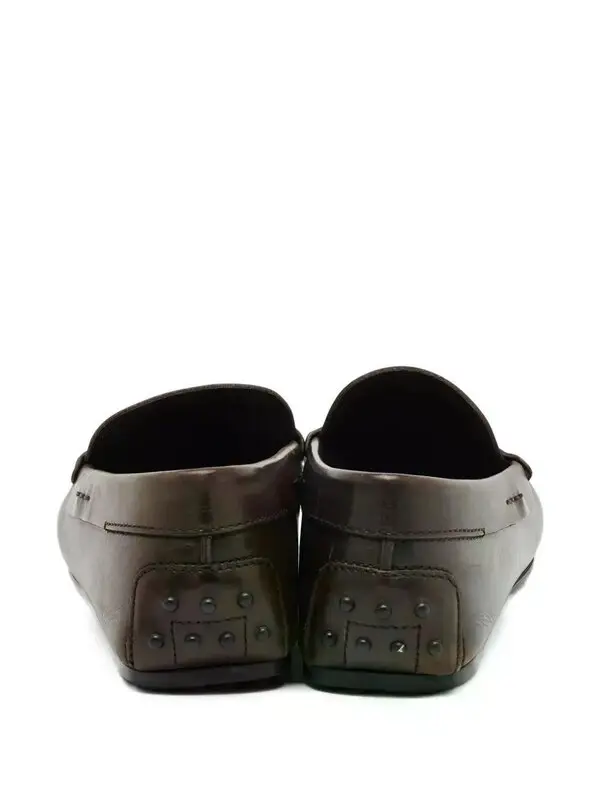 TOD'S Leather Gommino Penny Loafers - Brown