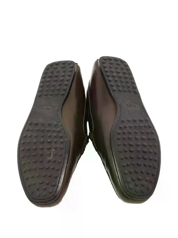 TOD'S Leather Gommino Penny Loafers - Brown