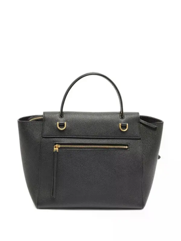 Celine Micro Belt Leather Tote Bag - Black