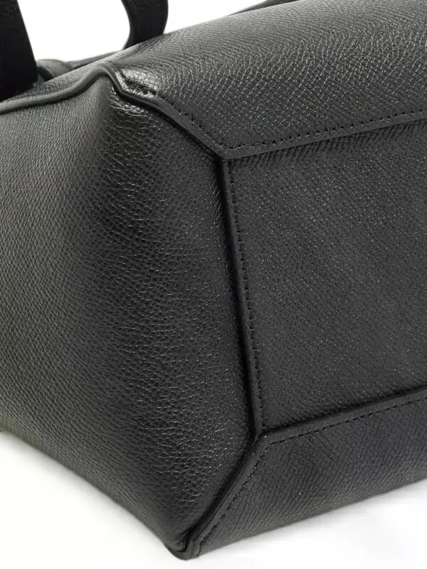 Celine Micro Belt Leather Tote Bag - Black