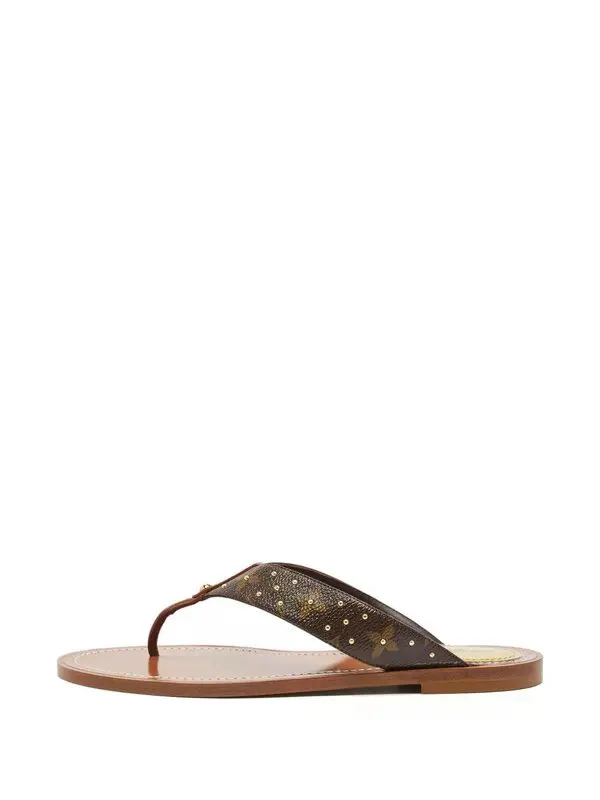 LOUIS VUITTON Monogram Sunny Thong Sandals - Brown
