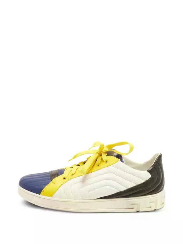 Versace Medusa Quilted Sneakers - White
