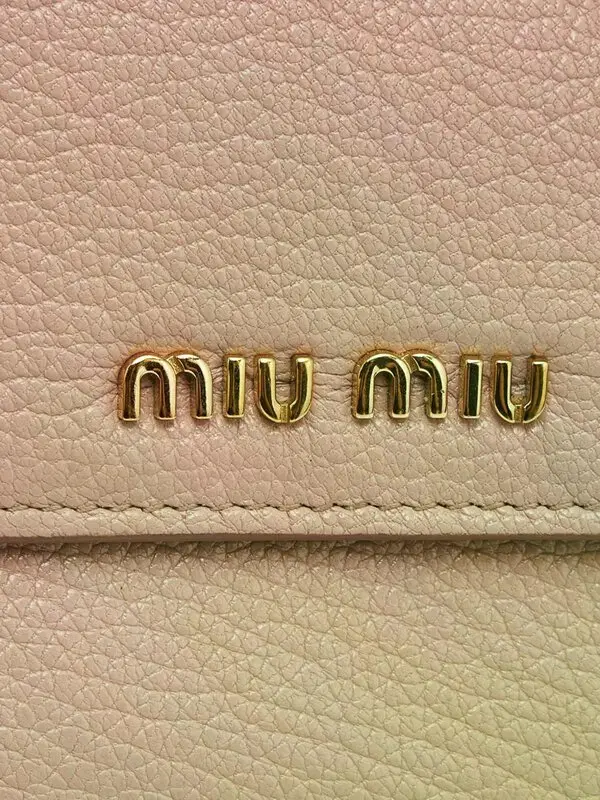 Miu Miu Logo-plaque Trifold Wallet