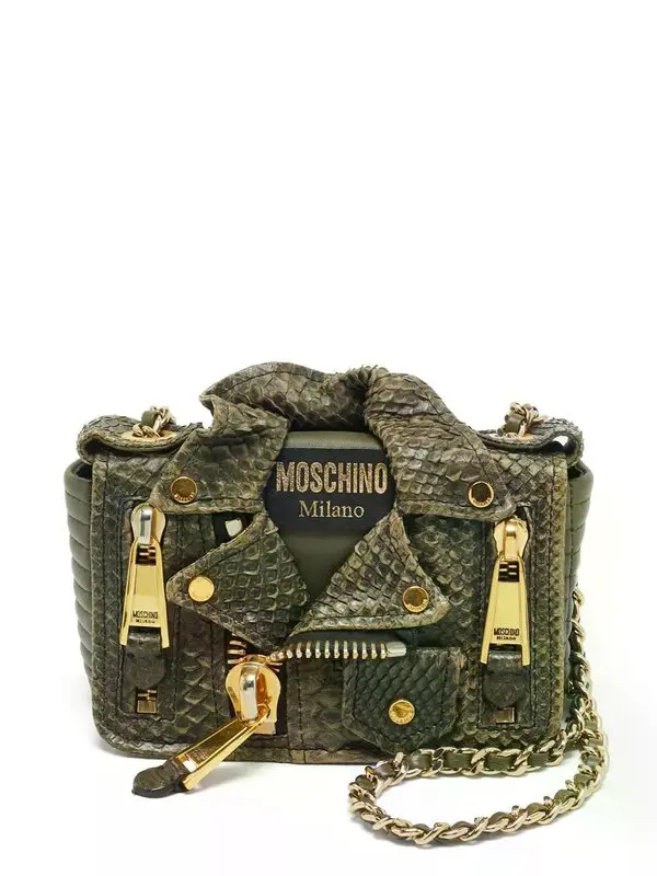 Moschino Biker Jacket Mini Bag - Green