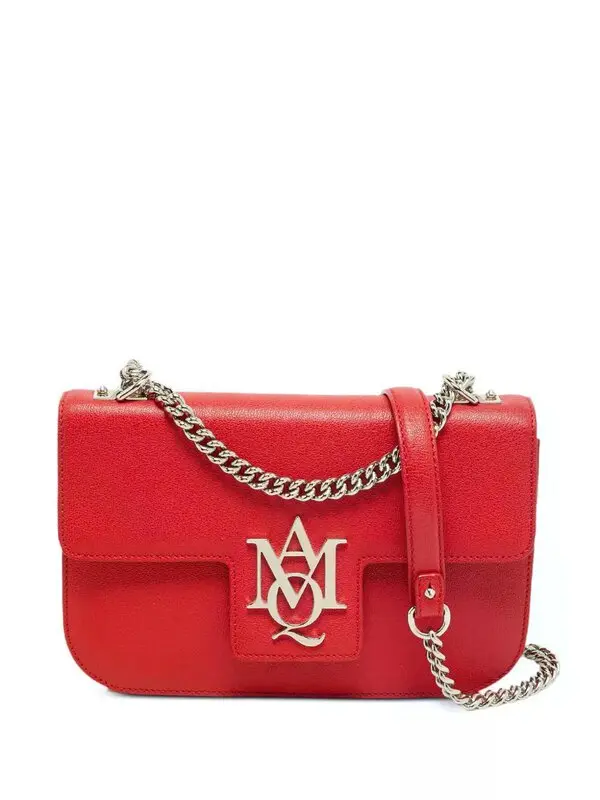 Alexander McQueen Insignia Flap Shoulder Bag - Red