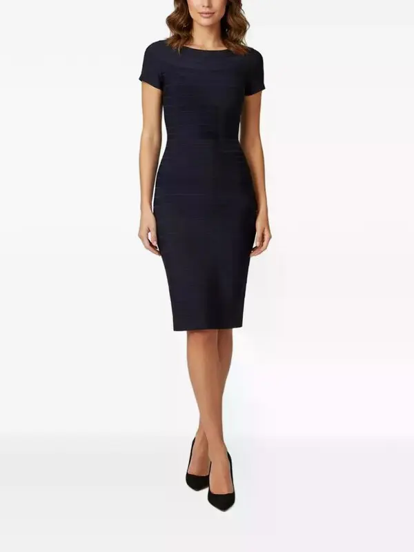 Herve Leger Bandage Short-sleeve Midi Dress