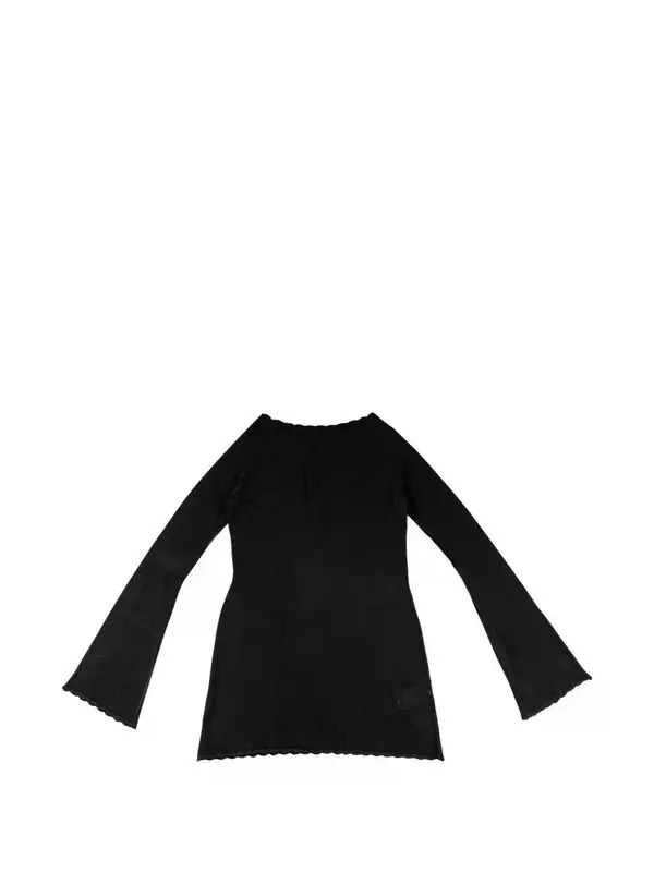 Chrome Hearts Mesh Flare-sleeve Mini Dress