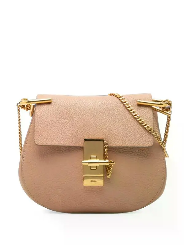 Chloé Mini Leather Drew Crossbody Bag - Pink
