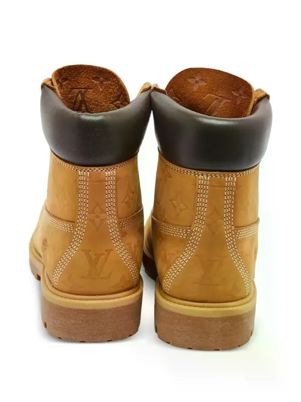 LOUIS VUITTON X Timberland Monogram Nubuck Leather Ankle Boots - Brown