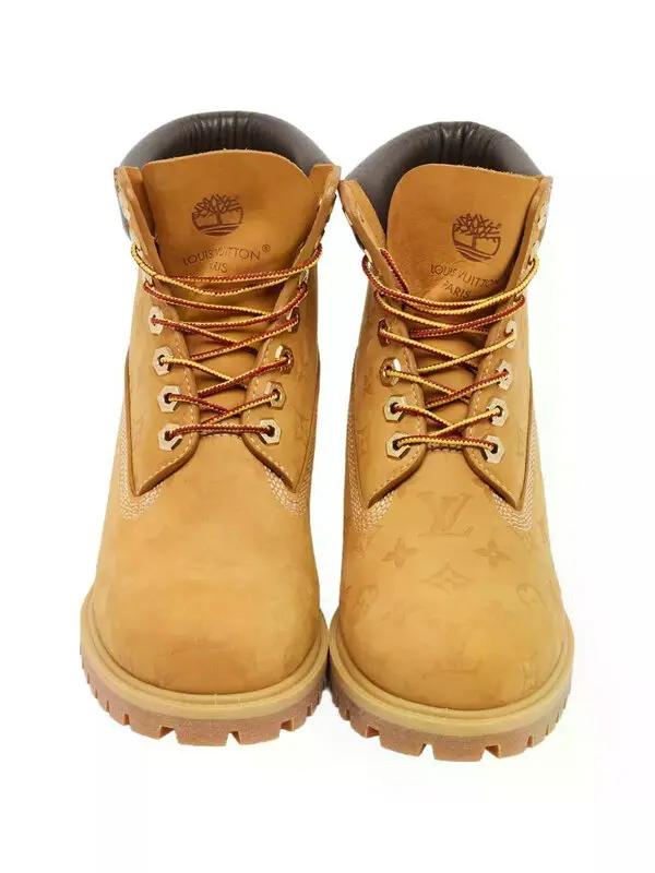 LOUIS VUITTON X Timberland Monogram Nubuck Leather Ankle Boots - Brown