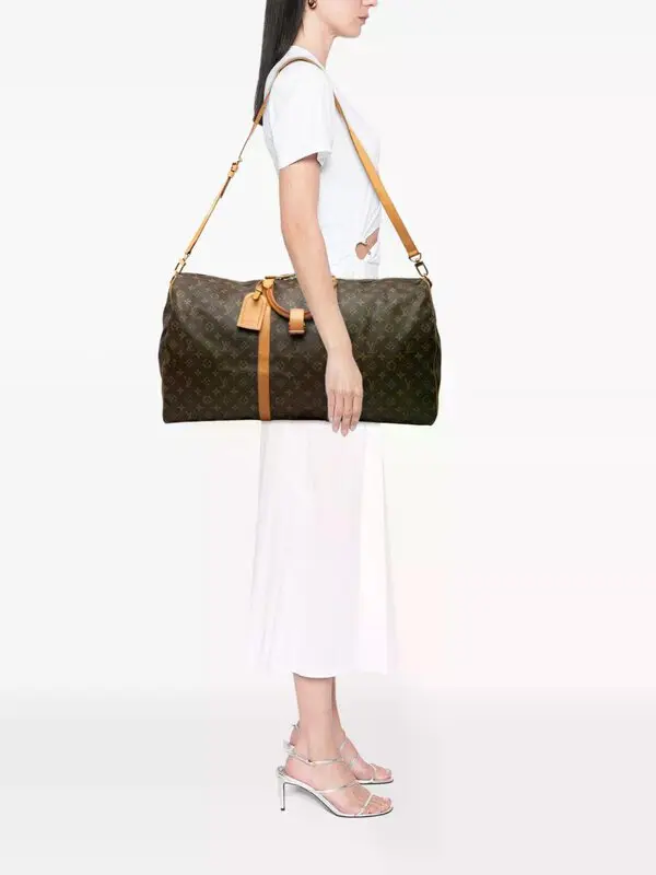 LOUIS VUITTON Monogram Keepall Bandouliere 60 Travel Bag