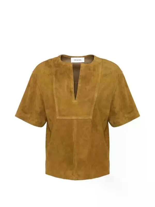 YVES SALOMON Double-sided V-neck Blouse