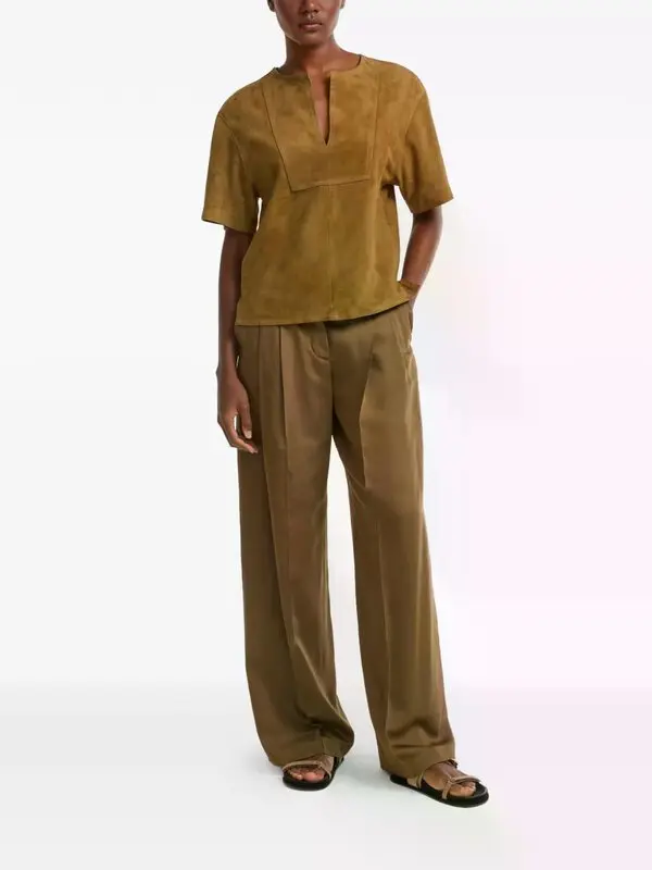YVES SALOMON Double-sided V-neck Blouse