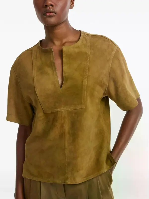 YVES SALOMON Double-sided V-neck Blouse