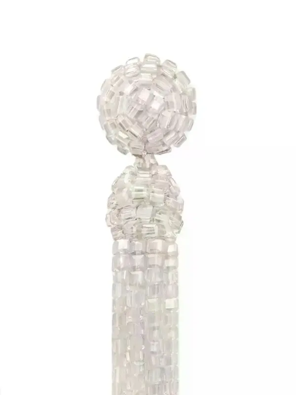 Oscar De La Renta Beaded Tassel Clip-on Earrings