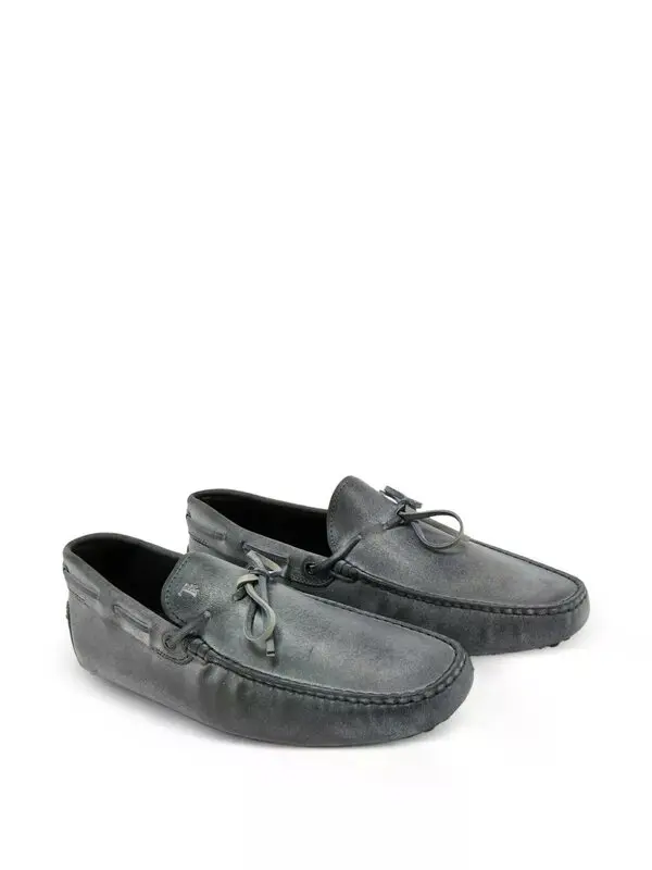 TOD'S Gommino Suede Driver Loafers - Grey