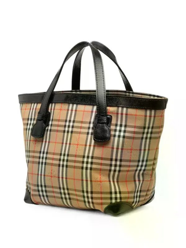 Burberry 2000-2017 Haymarket Check Coated Canvas Tote Bag