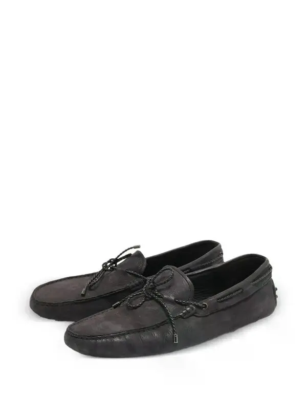 TOD'S Gommino Loafers With Bow Detail - Black