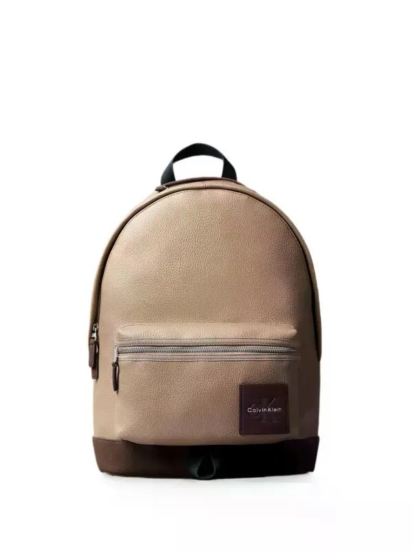 Calvin Klein Monologo Logo-patch Pebbled Backpack