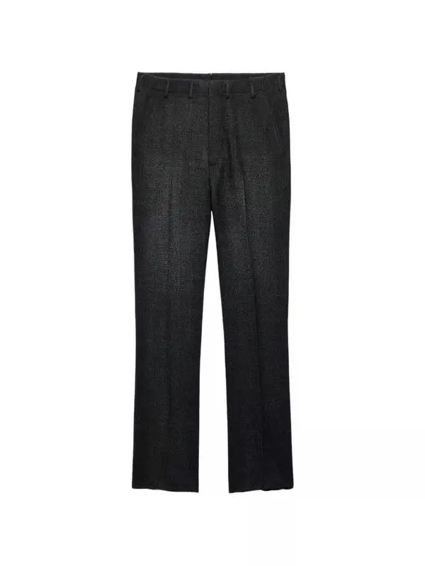 Prada Wool Chevron Flared Trousers