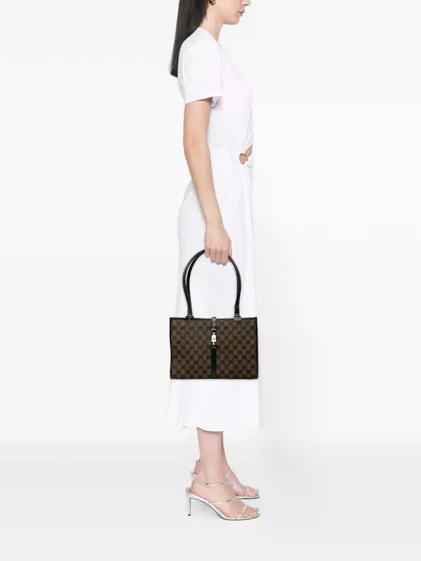Gucci Gg Canvas Jackie Tote Bag - Brown