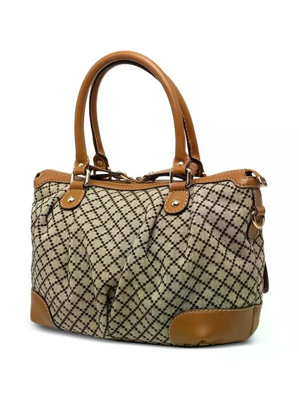 Gucci Diamante Canvas Sukey Satchel