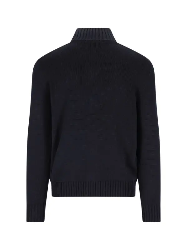 ZANONE Chioto" Virgin Wool Cardigan - Blue