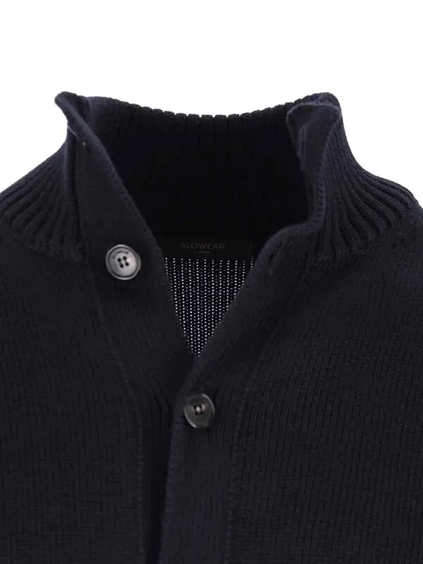 ZANONE Chioto" Virgin Wool Cardigan - Blue