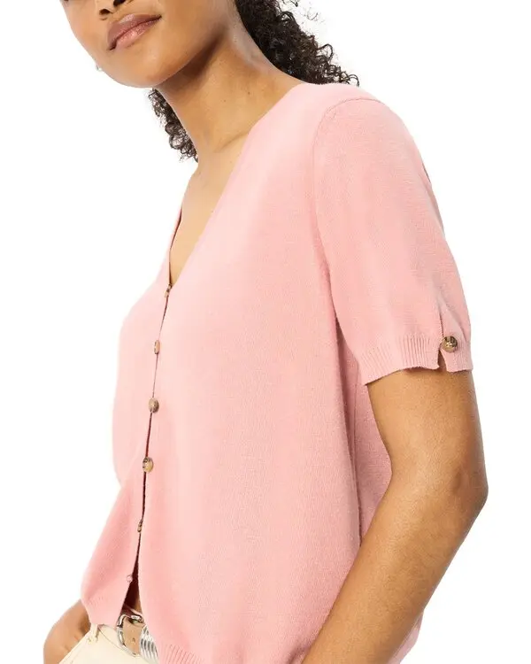 Whistles Short Sleeve Button Front Top