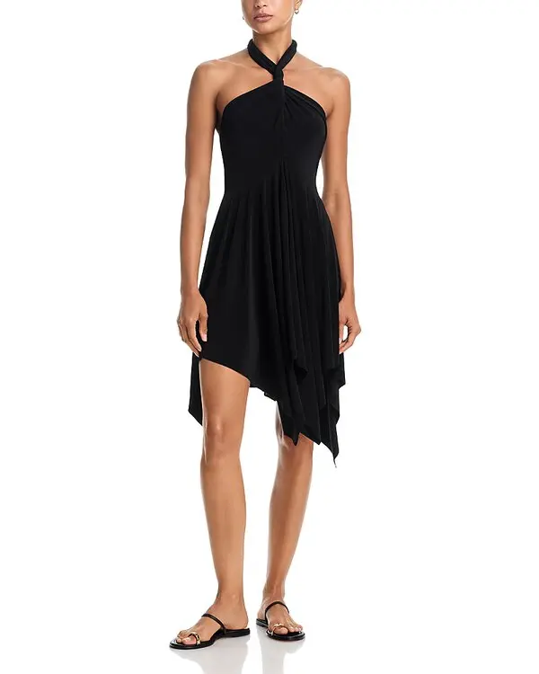 Norma Kamali Convertible Asymmetrical Halterneck Dress