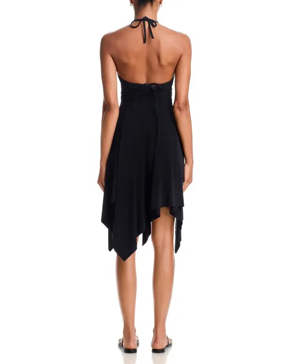 Norma Kamali Convertible Asymmetrical Halterneck Dress
